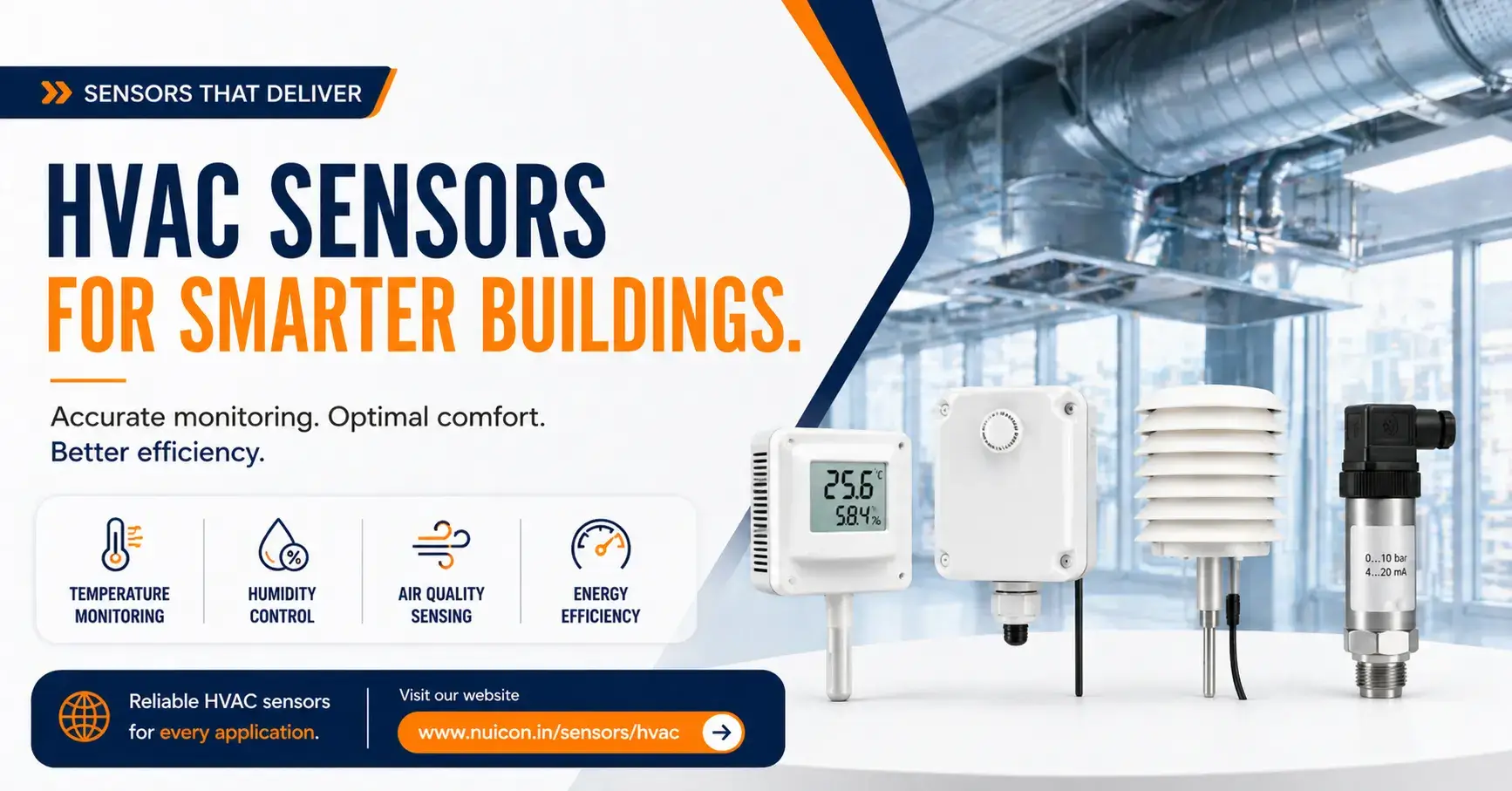 HVAC Sensors & Instruments for Building Management | Nuicon